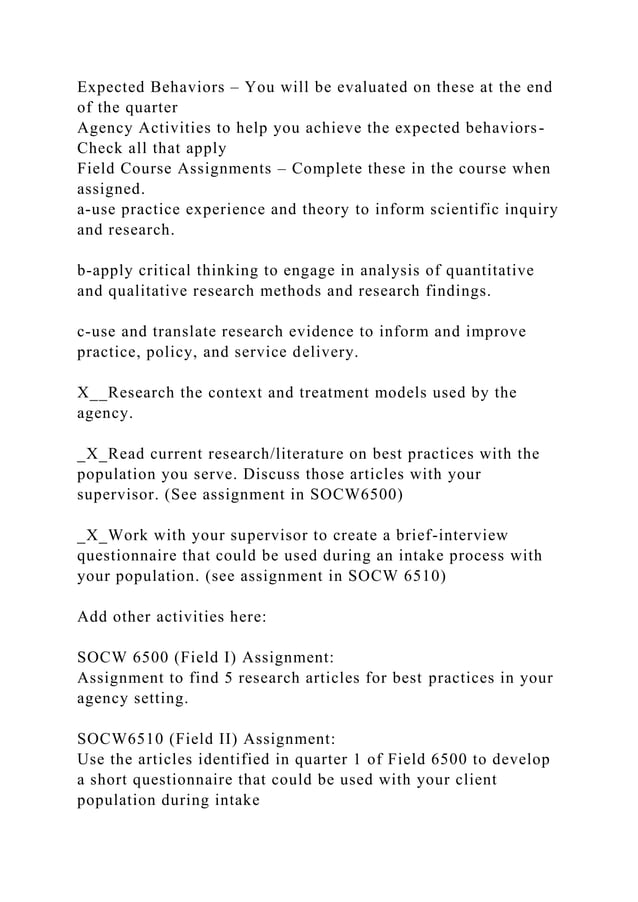 MSW Foundation Year -Student Learning AgreementWalden University.docx