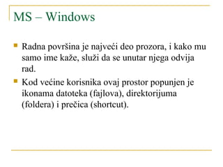 Ms – windows osnovni pojmovi | PPT