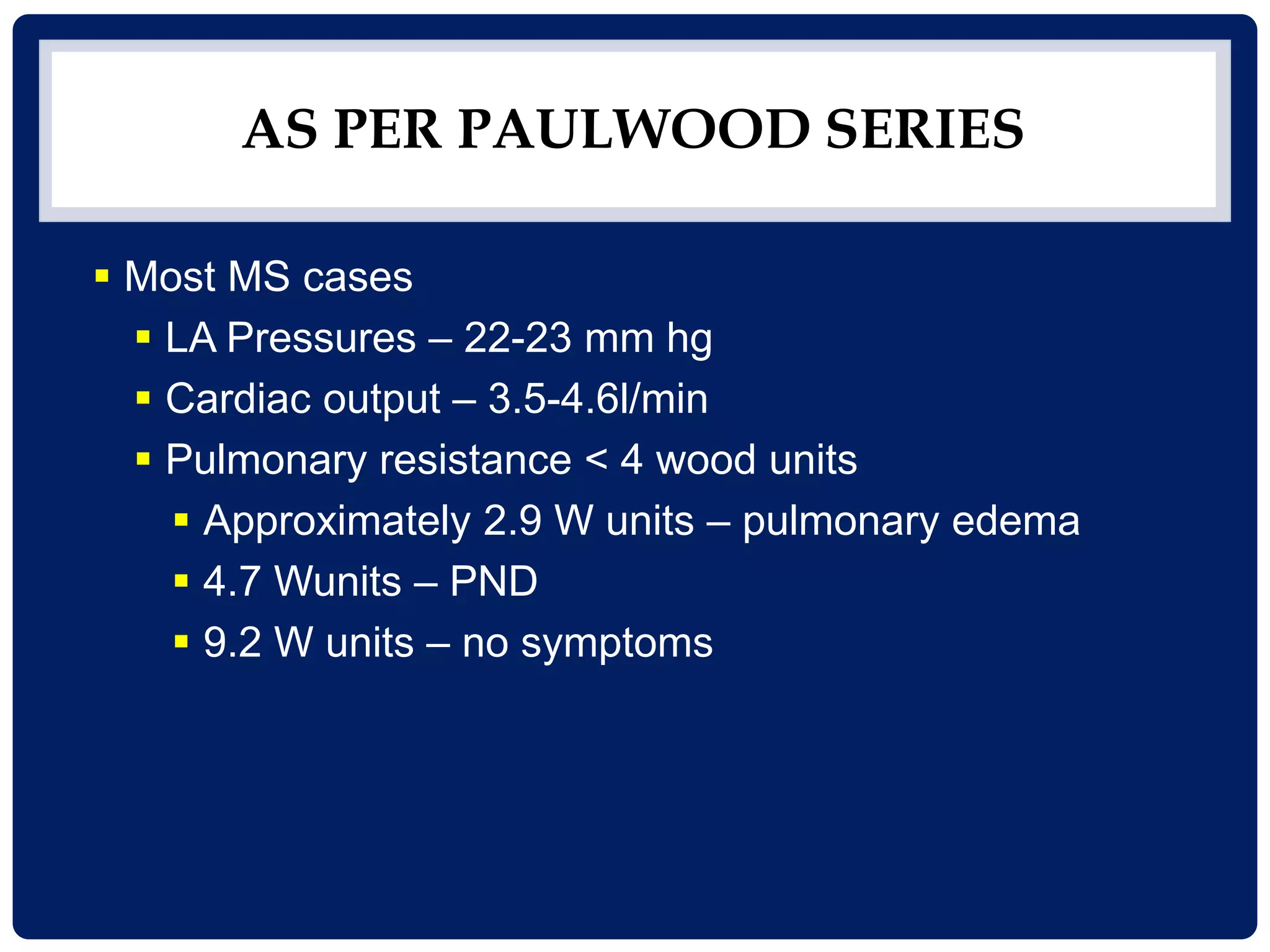 Mitral Stenosis with pulsus alternans | PPT