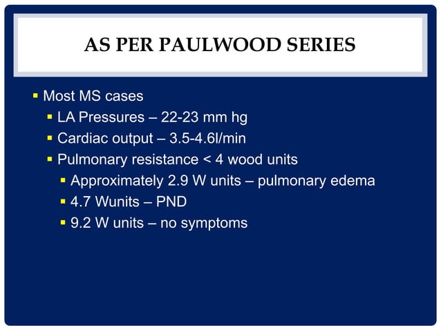 Mitral Stenosis with pulsus alternans | PPT