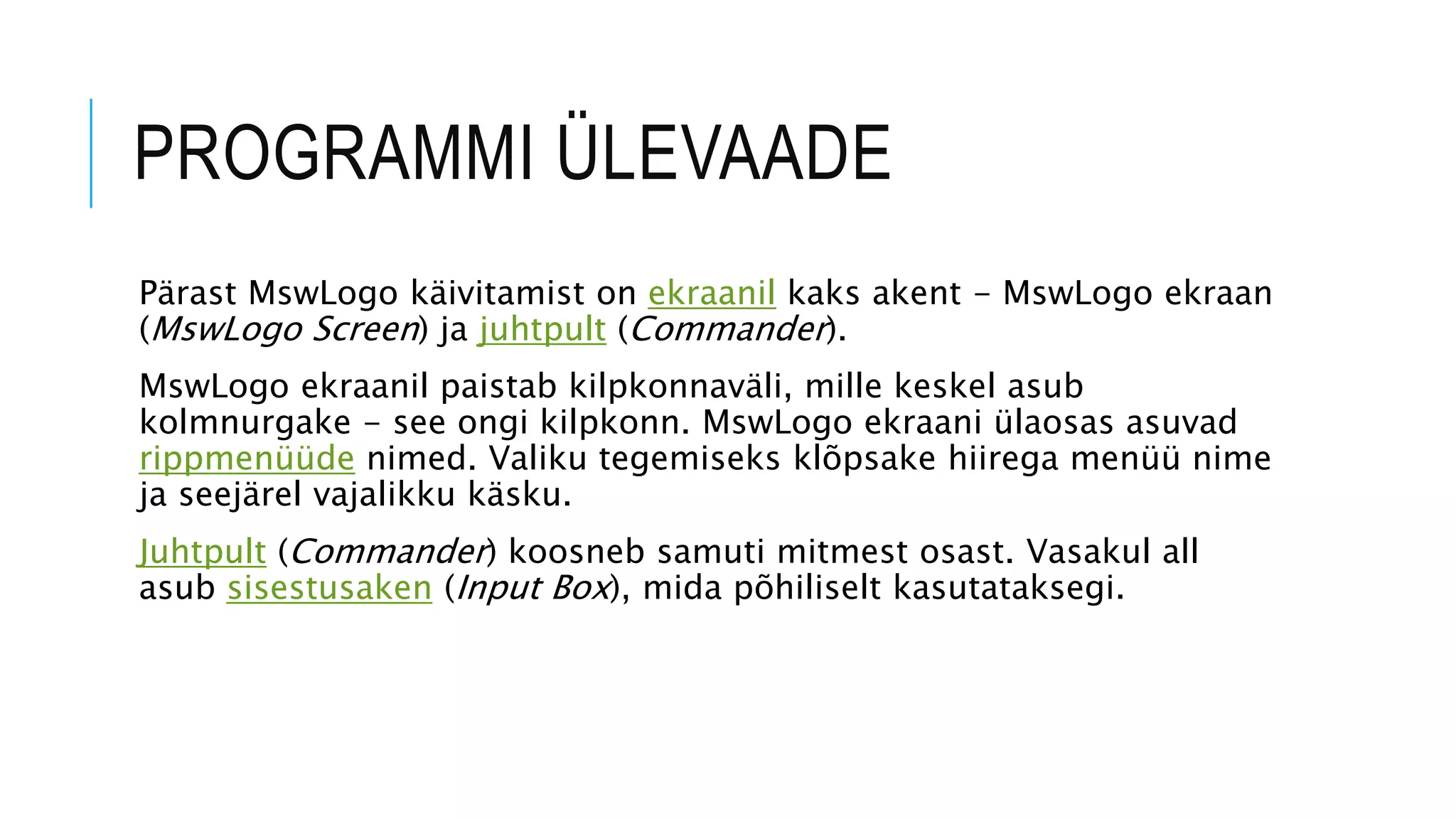 Msw logo 1tund | PPTX