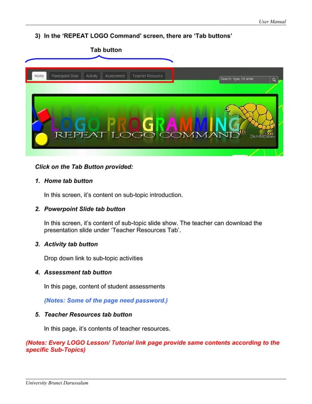 Msw logo application user manual for teacher | DOC | Educational ...