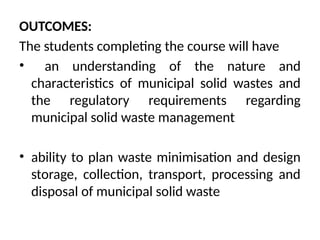 20CE803PE MUNICIPAL SOLID WASTE MANAGEMENT | PPTX