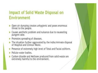 Municipal solid waste management and disposal methods | PPTX