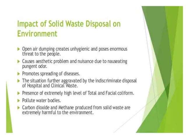 Municipal solid waste management and disposal methods | PPTX