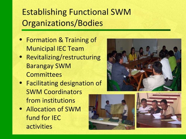 M swm iec team initiatives | PPT | Environmental Services Industry | Industries