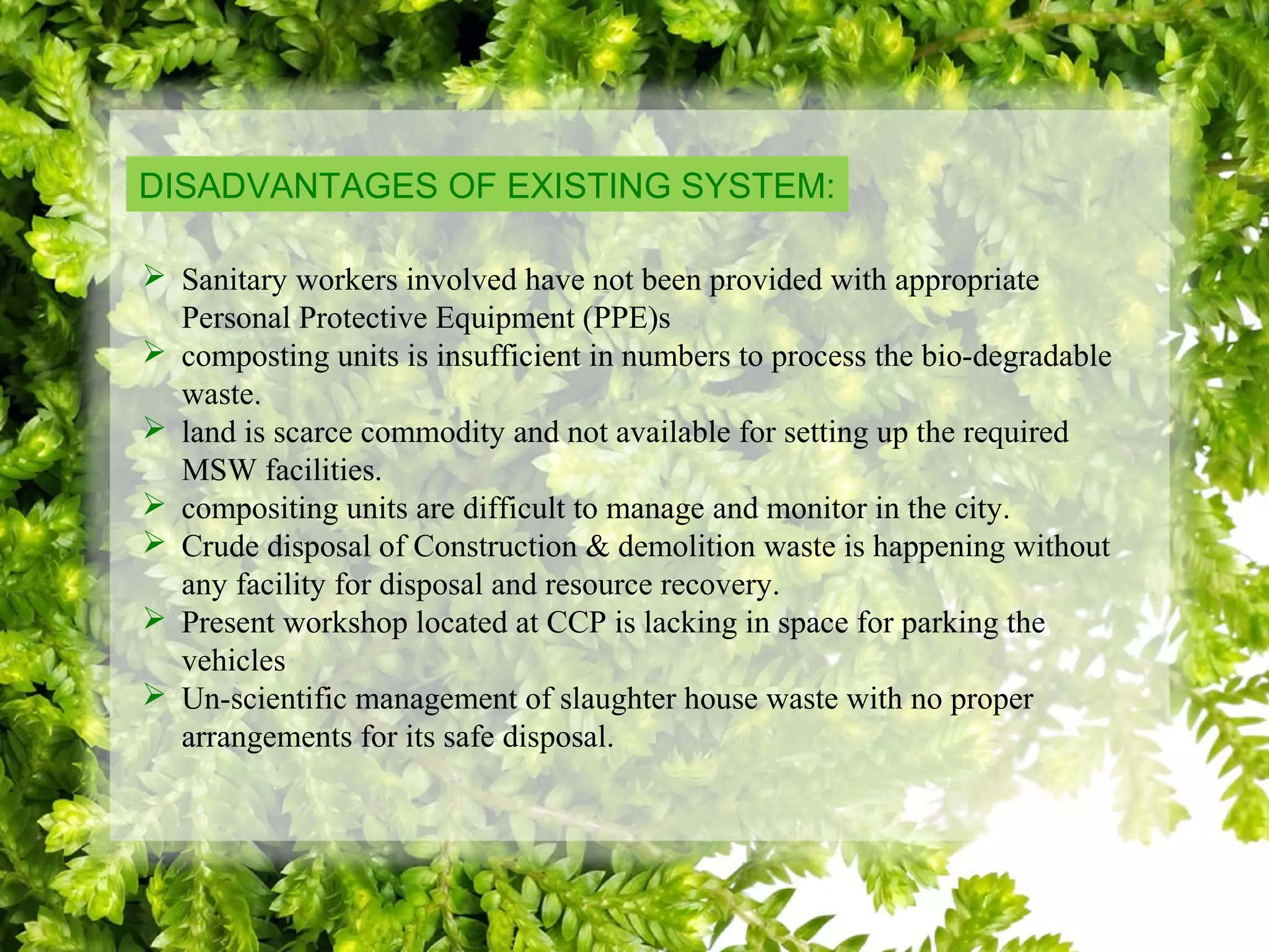 MUNICPAL SOLID WASTE MANAGEMENT-A CASE STUDY OF PANAJI | PPT