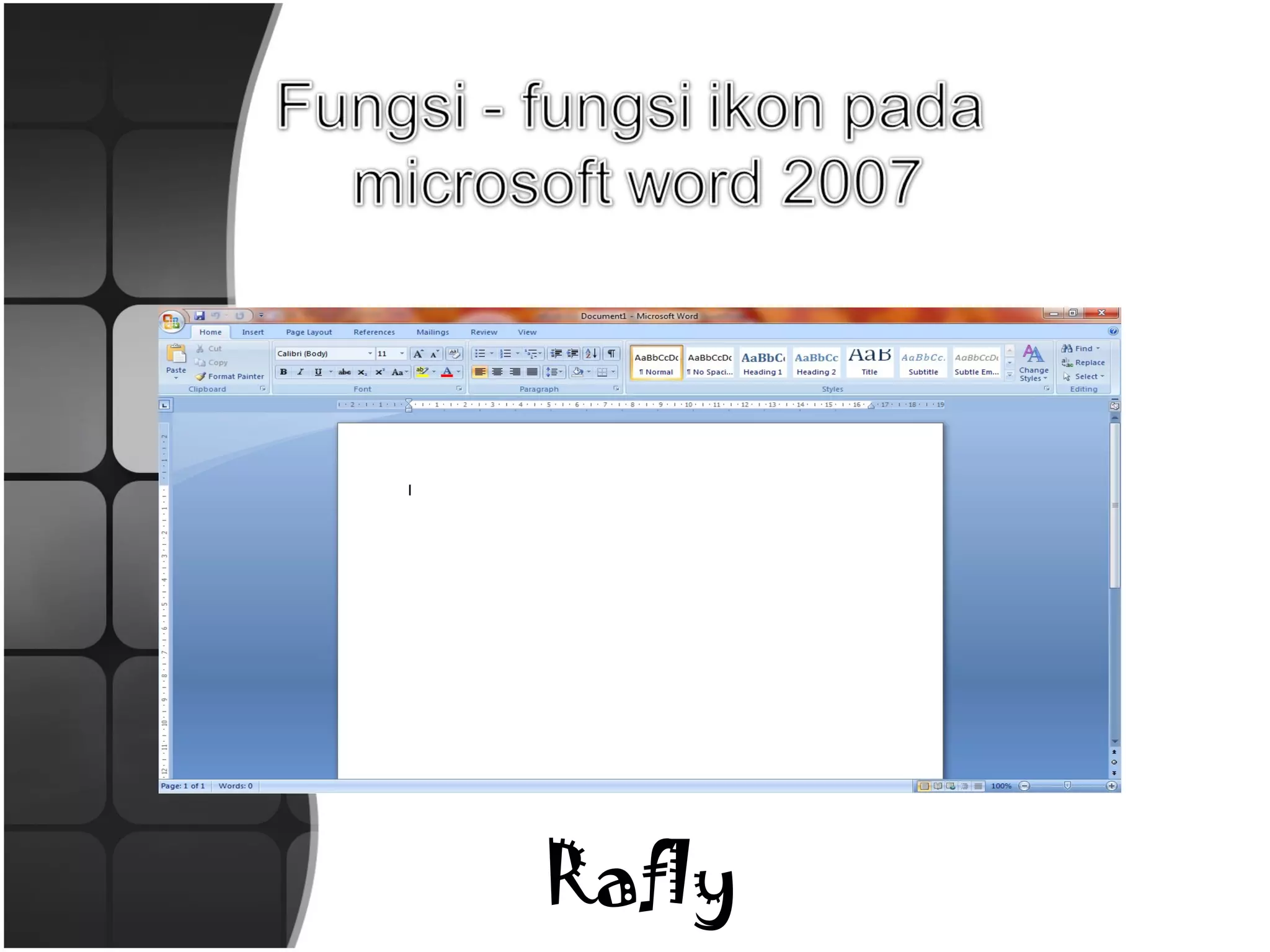 fungsi - fungsi ikon ms word 2007 | PPT