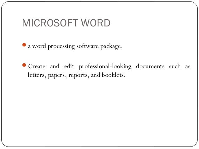 MS Word for Beginners