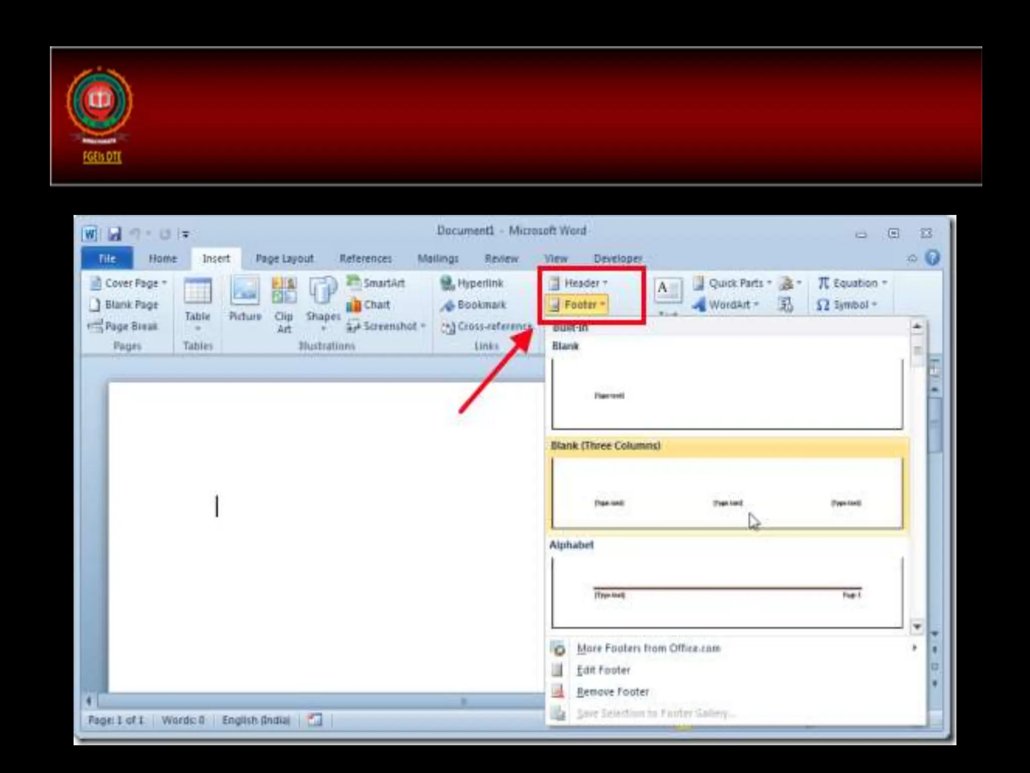 MS Word introduction document for beginners. | PPTX