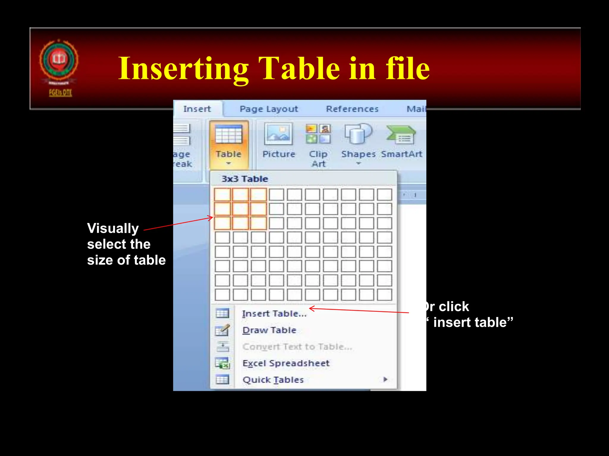 MS Word introduction document for beginners. | PPTX