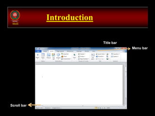 MS Word introduction document for beginners. | PPTX