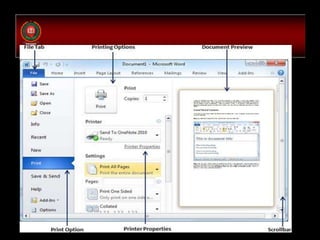 MS Word introduction document for beginners. | PPTX