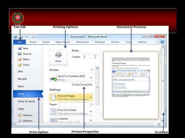 MS Word introduction document for beginners. | PPTX | Desktop ...