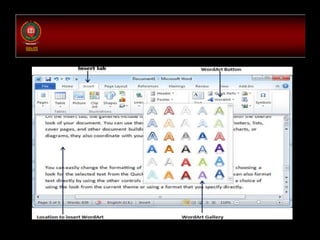 MS Word introduction document for beginners. | PPTX