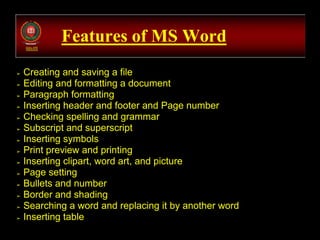 MS Word introduction document for beginners. | PPTX