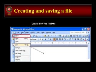 MS Word introduction document for beginners. | PPTX