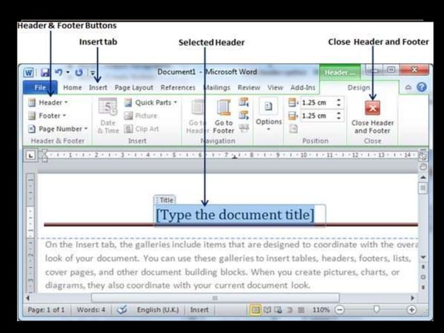 MS Word introduction document for beginners. | PPTX | Desktop ...
