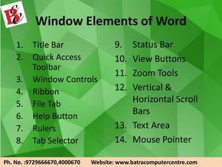 MS-Word Training in Ambala ! Batra Computer Centre | PPT