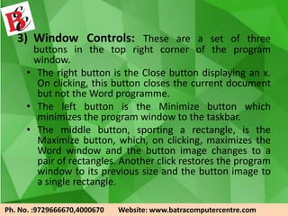 MS-Word Training in Ambala ! Batra Computer Centre | PPT