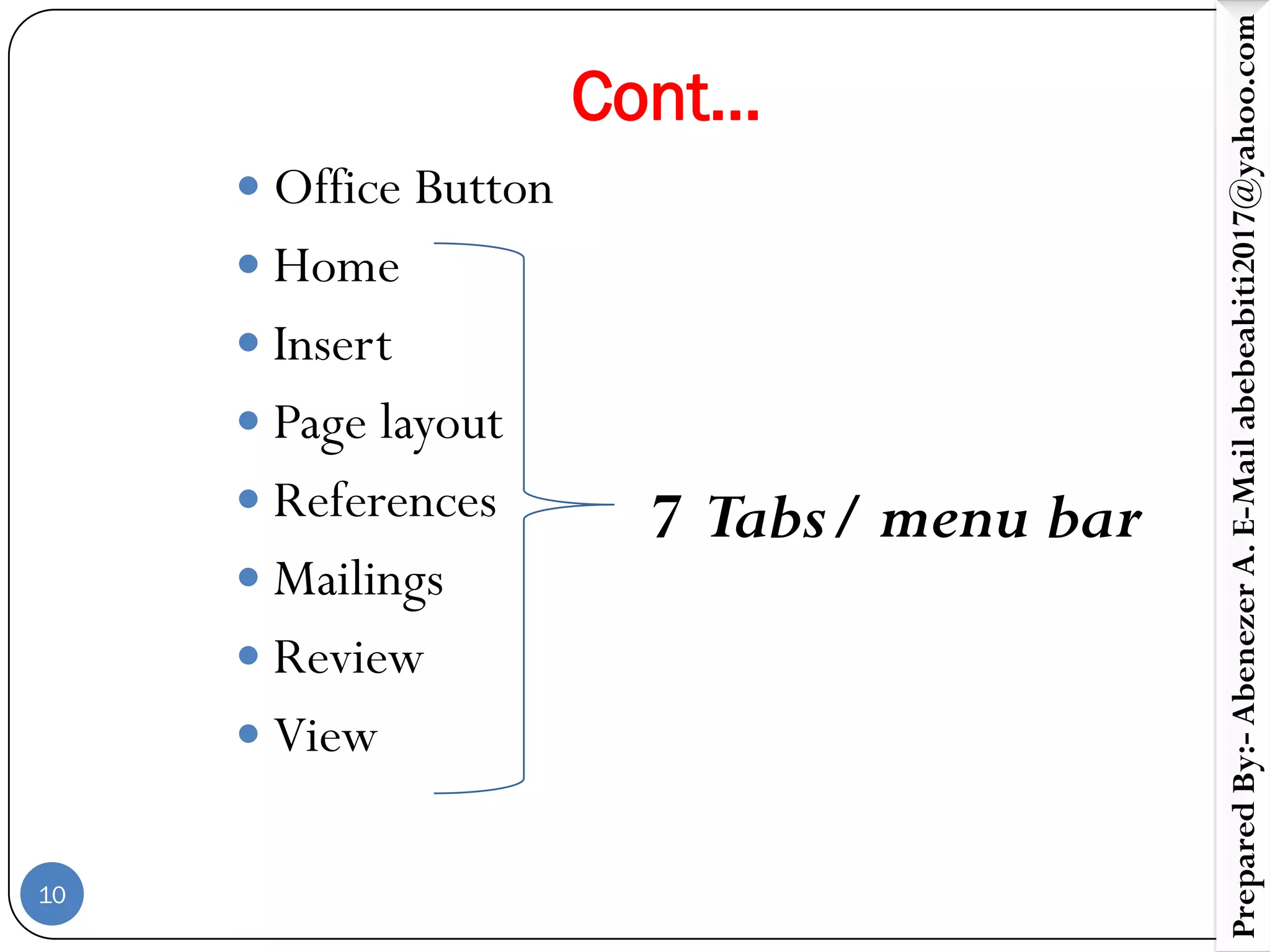 Ms word 2007 pptx | PDF