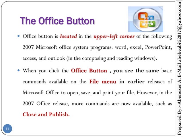 Ms word 2007 pptx | PDF