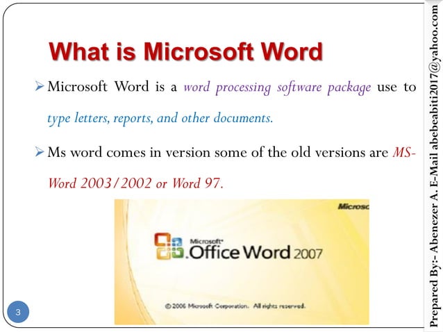 Ms word 2007 pptx | PDF