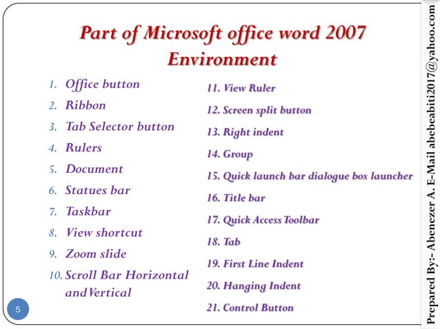 Ms word 2007 pptx | PDF