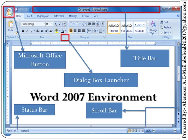 Ms word 2007 pptx | PDF