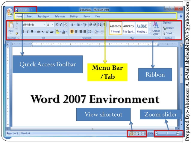 Ms word 2007 pptx | PDF