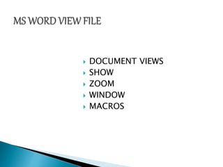 Ms word | PPT