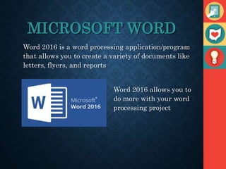 Microsoft words Basic details for students | PPTX