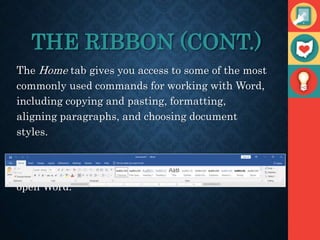 Microsoft words Basic details for students | PPTX