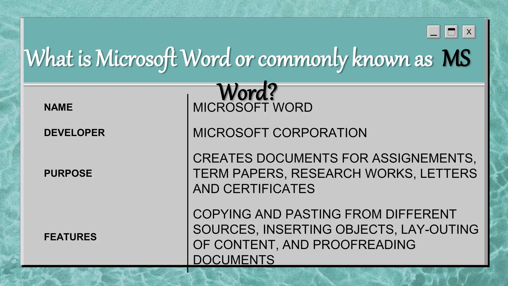 MICROSOFT WORD FOR SENIOR HIGH SCHOOL.pptx