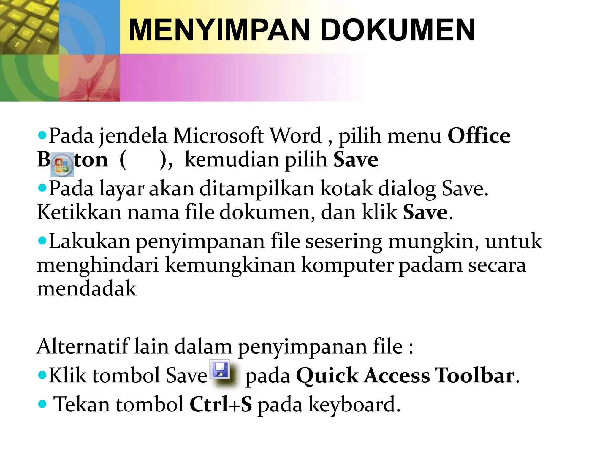 belajar dan latihan microsoft word untuk pemula | PPT