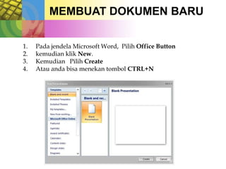 belajar dan latihan microsoft word untuk pemula | PPT