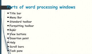 Basics of Microsoft word program One.pptx