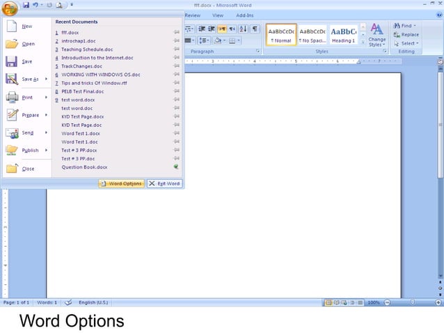 MS Word Basics | ODP | Desktop Publishing | Computer Software and Applications