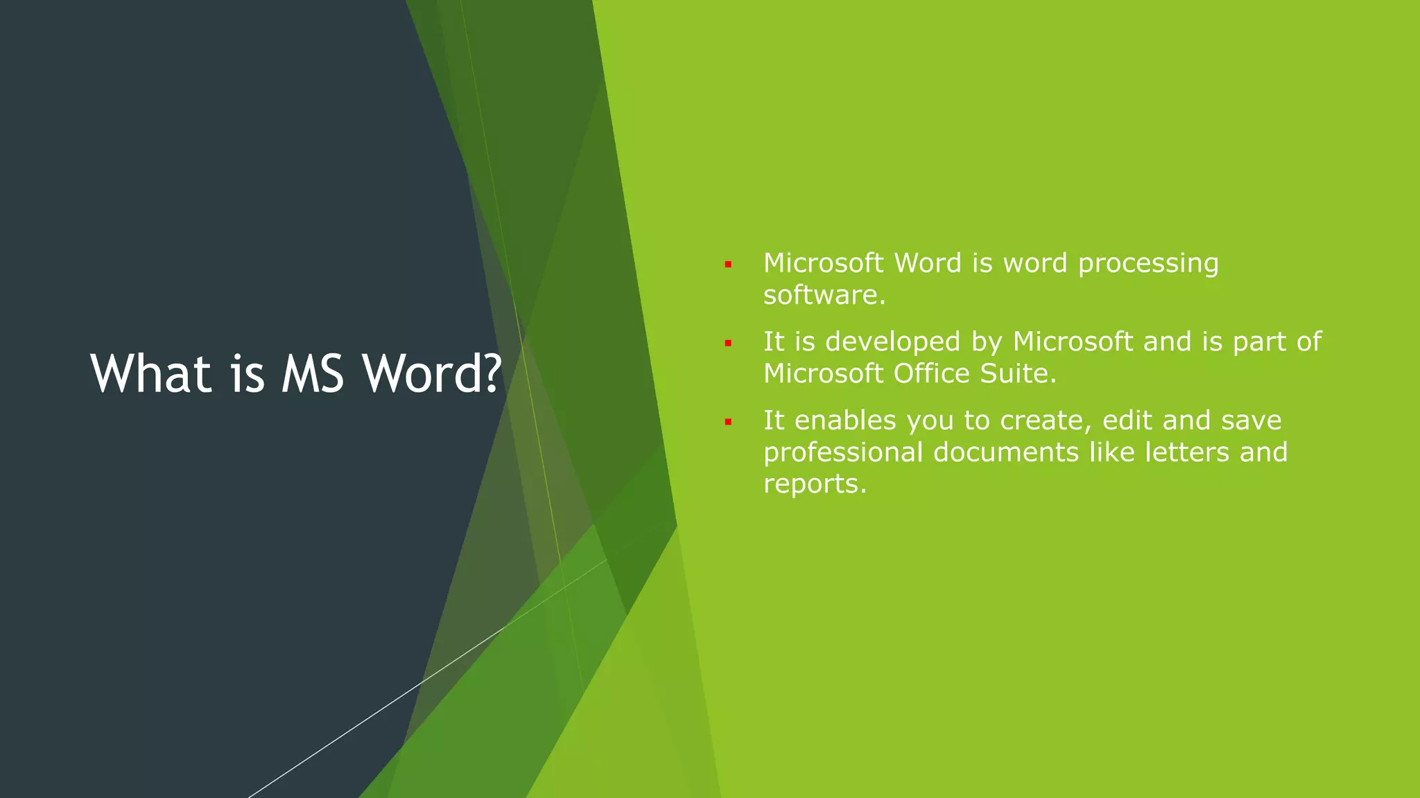 Ms word module 1 | PPTX