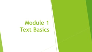Ms word module 1 | PPTX