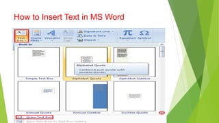 Ms word module 1 | PPTX