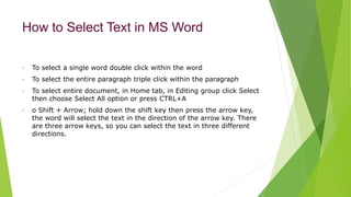 Ms word module 1 | PPTX