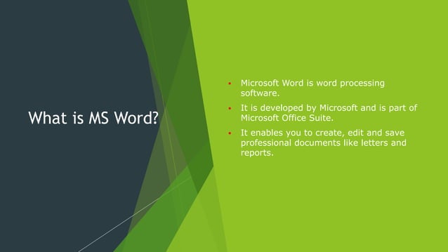 Ms word module 1 | PPTX