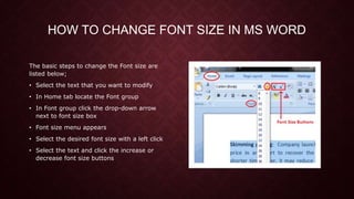 Ms word module 2 | PPT