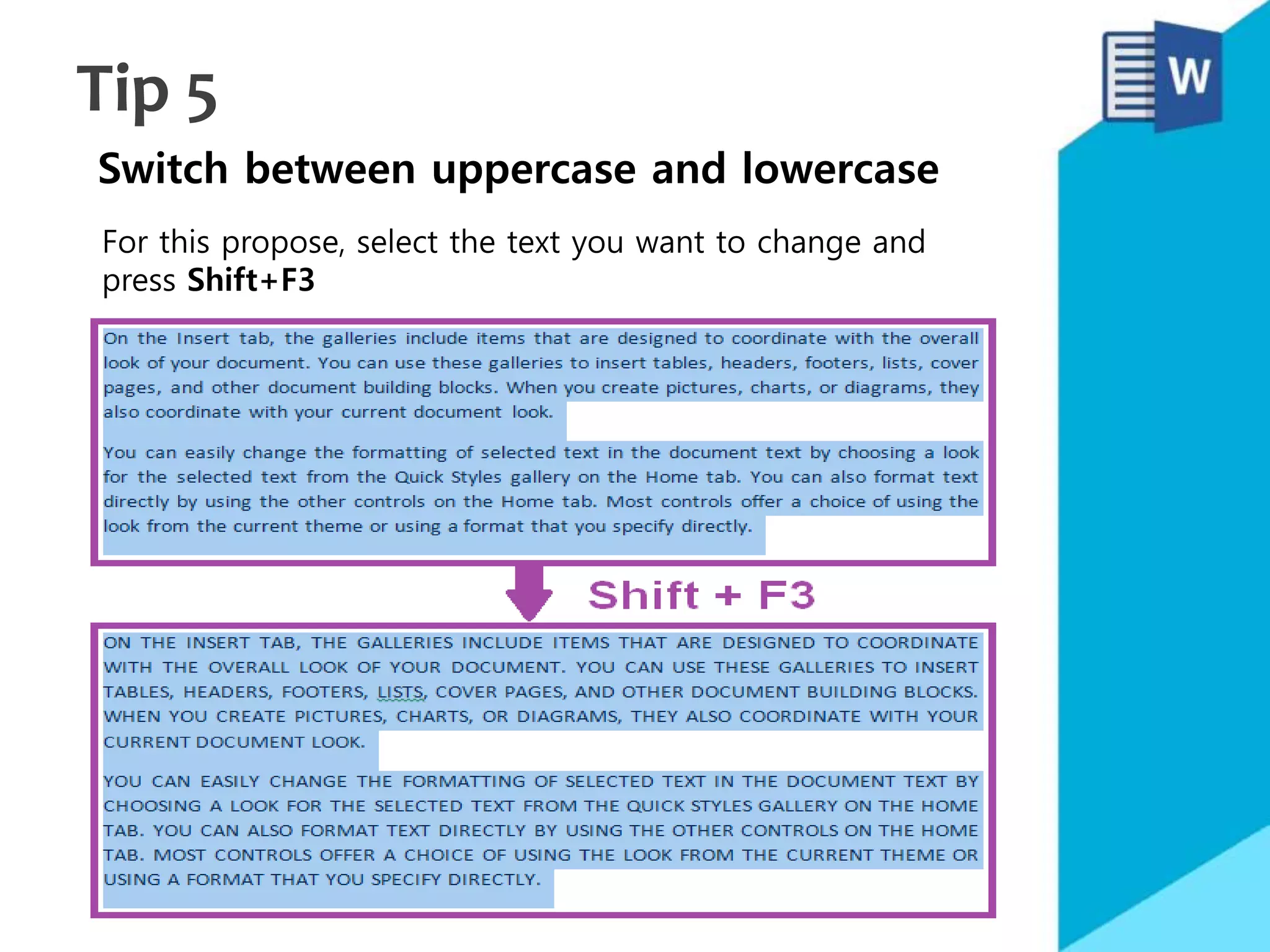 Ms Word Useful Tips Presentation - Muhammad Tahir Habib | PPTX