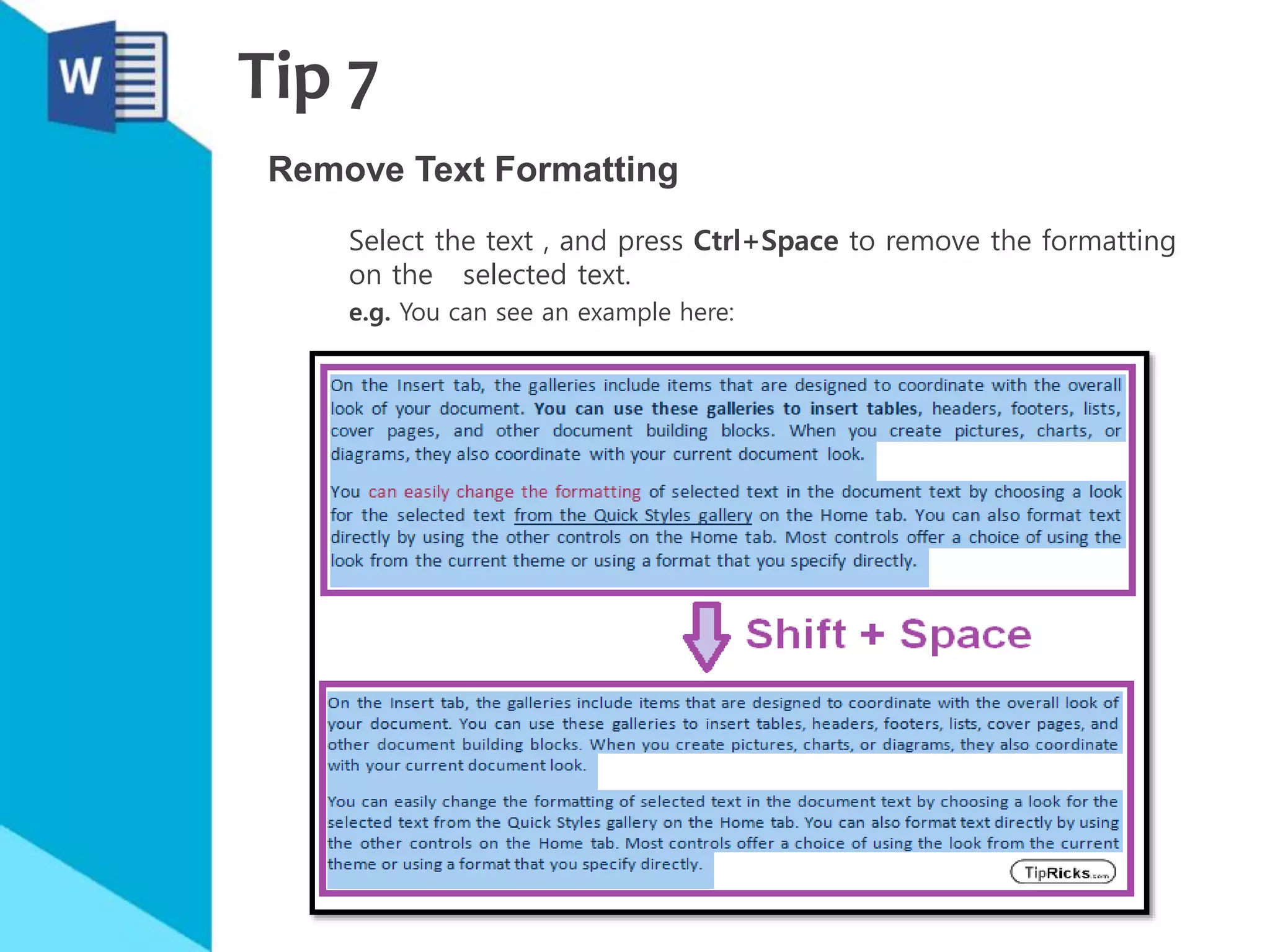 Ms Word Useful Tips Presentation - Muhammad Tahir Habib | PPTX
