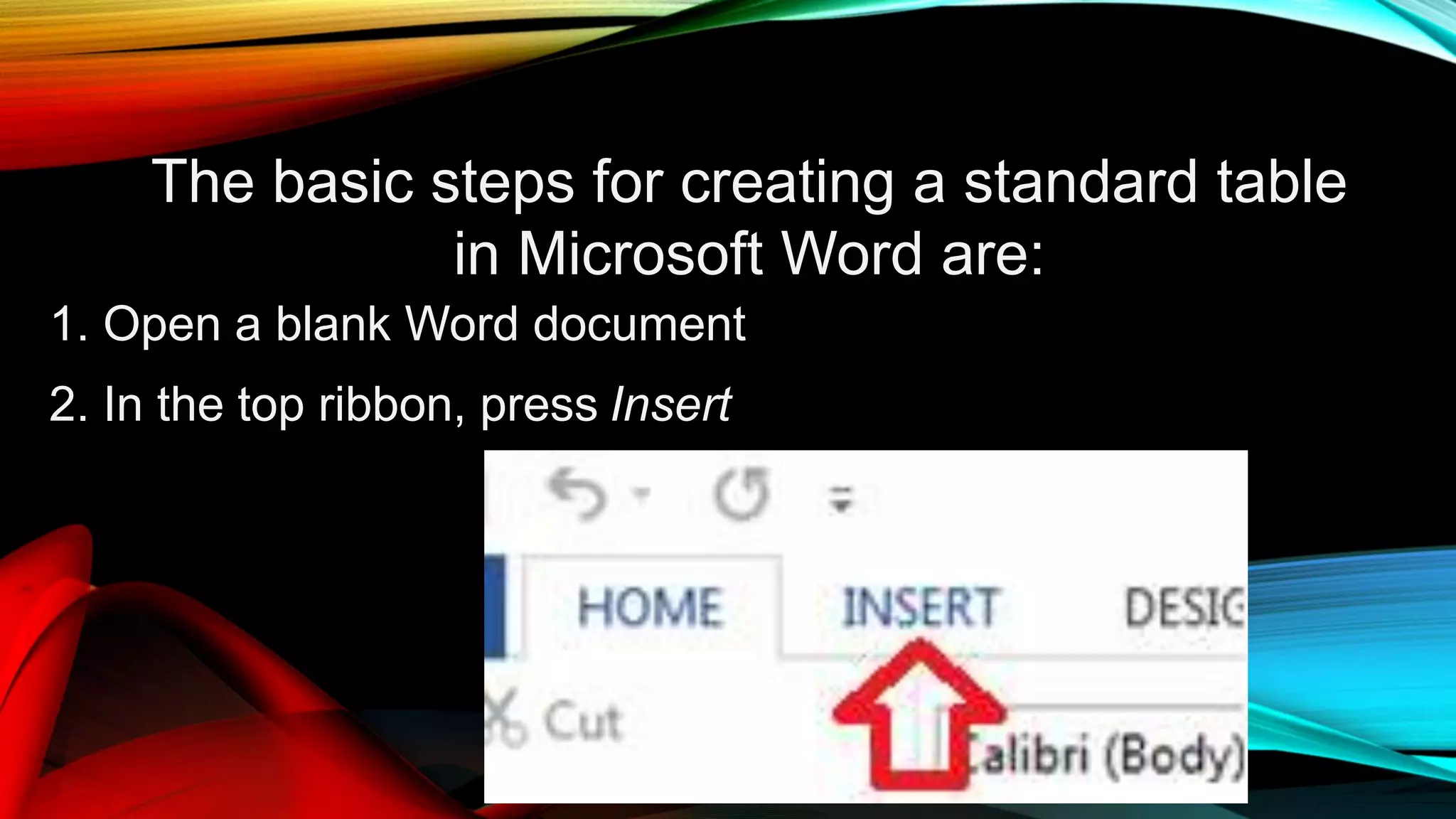 MS Word - Table (Task 1 - Office Supplies).pptx | Desktop Publishing ...