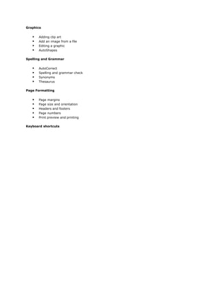 Introduction to MS WORD | DOC