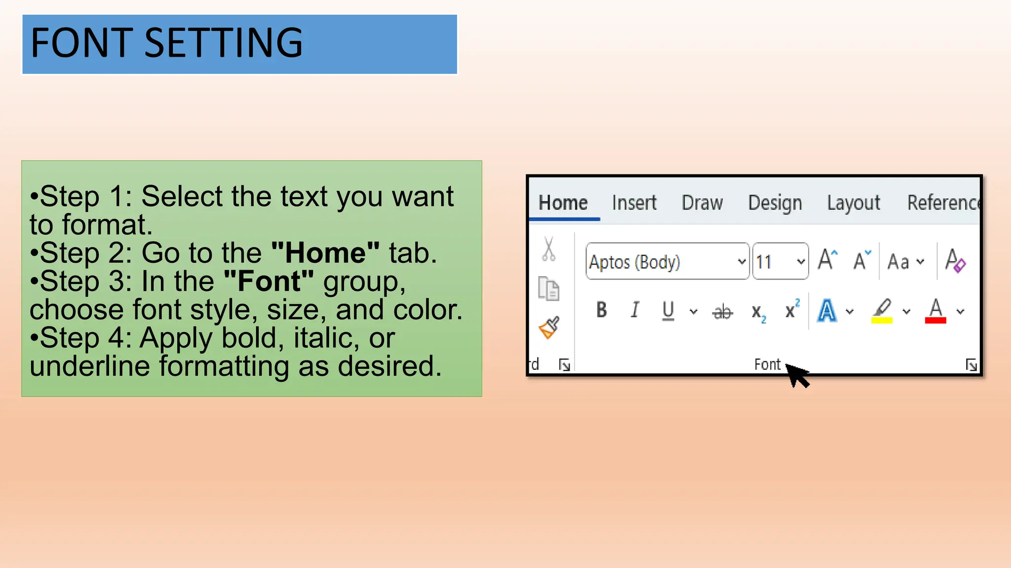 Microsoft Word 2016 and above basic knowledge of hoe to use word for ...