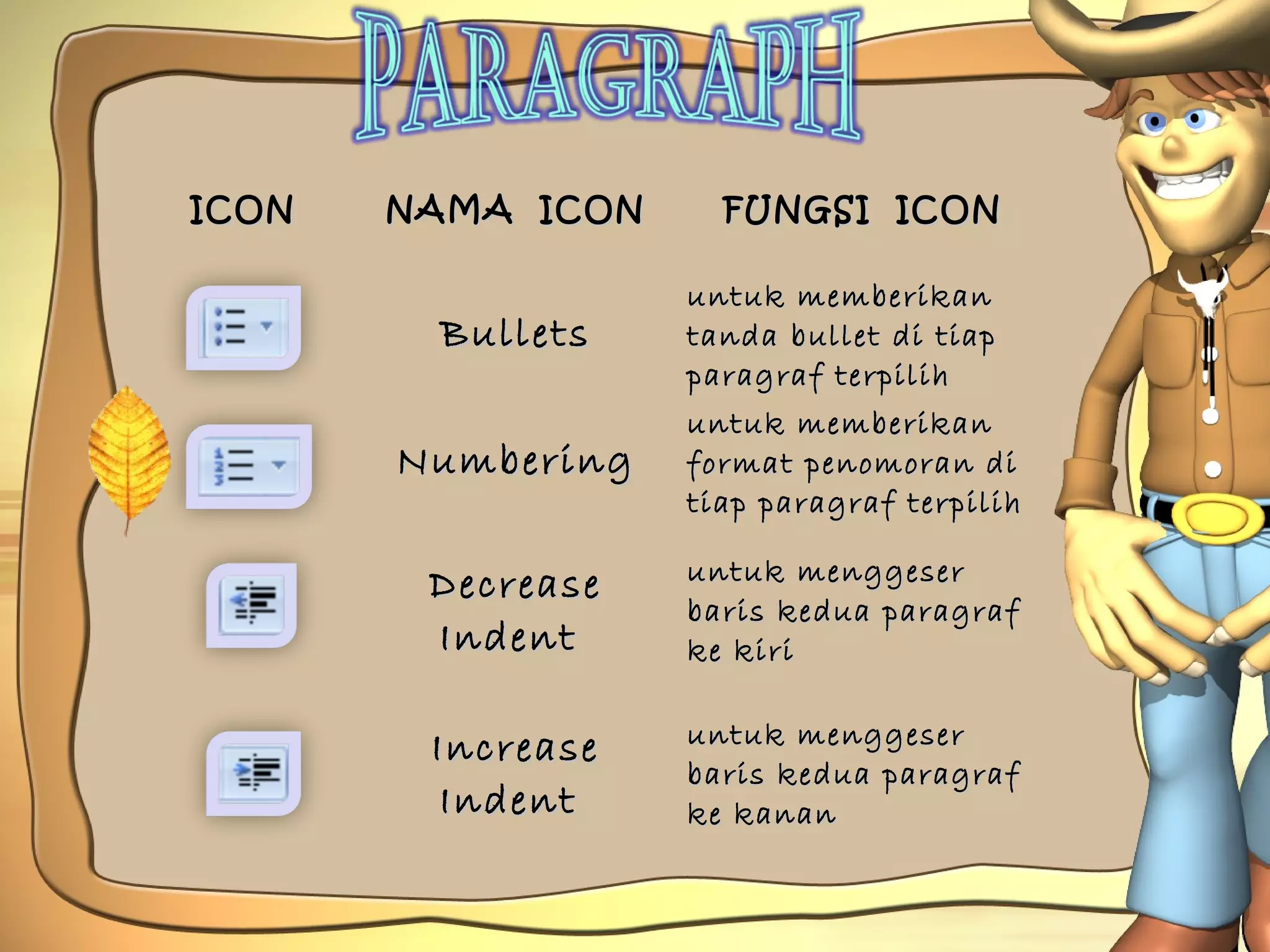 Fungsi Menu dan Ikon pada Microsoft Word 2007 | PPT